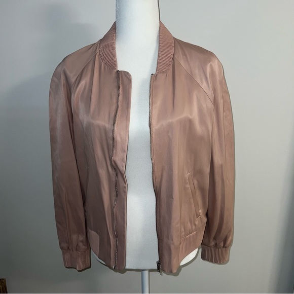 Witchery | Jackets & Coats | Witchery Satin Bomber Jacket Blush | Poshmark
